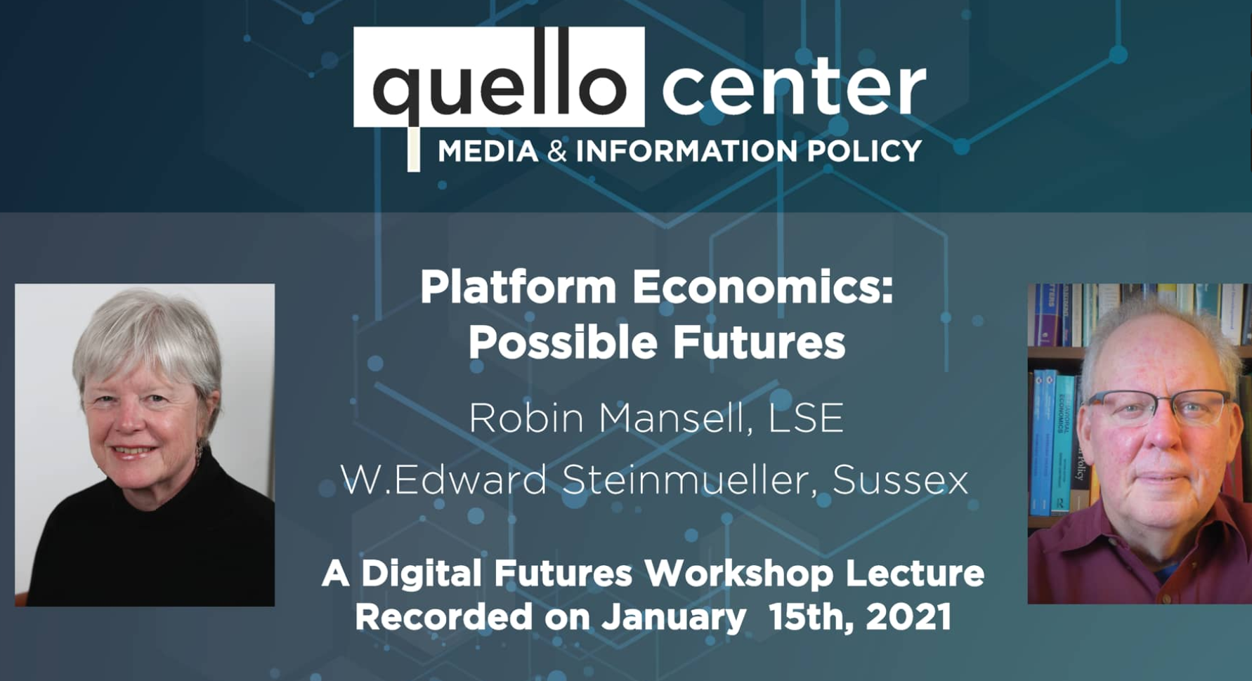 Video: Platform Economics: Possible Futures with Robin Mansell, London ...
